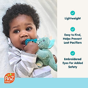 Sophie La Girafe Razbuddy Holder w/Removable JollyPop Baby Pacifier - 0M+ - Bpa Free - Pacifier Made in USA - Sophie The Giraffe - RaZbaby - Vulli