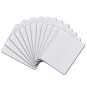A-SUB Sublimation Mouse Pad Blank Rectangular Blanks 12 pcs for Sublimation Transfer Heat Press Printing Crafts 24x20x0.2cm White