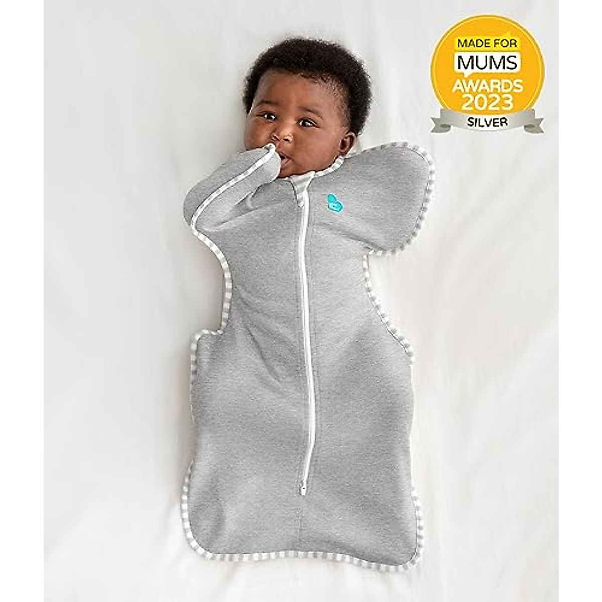 Love to Dream Swaddle UP, Baby Sleep Sack, Self-Soothing Swaddles for Newborns, Improves Sleep, Snug Fit Helps Calm Startle Reflex, New Born Essentials for Baby, 1.0 TOG, 5-8.5 lbs, Gray