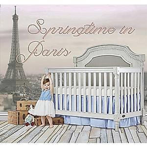 Evolur Julienne 5 in 1 Convertible Crib, Antique Grey Mist 55.5x31.2x51.5 Inch (Pack of 1)