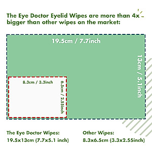 The Eye Doctor Tea Tree Eyelid Wipes - 40x Cleansing Lid Wipes Suitable for Dry Eye Blepharitis MGD & Demodex - Tea Tree, Coconut & Argan Oil