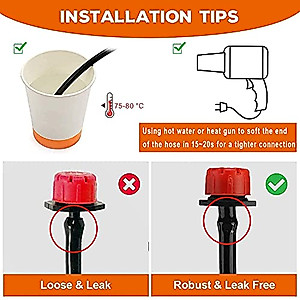 Drip Irrigation Kit, 100ft/30M Garden Watering Automatic System - Micro DIY Irrigation Tubing Kits, Blank Distribution Hose Atomizing Nozzles Drippers for Plants Flower Bed, Patio, Lawn