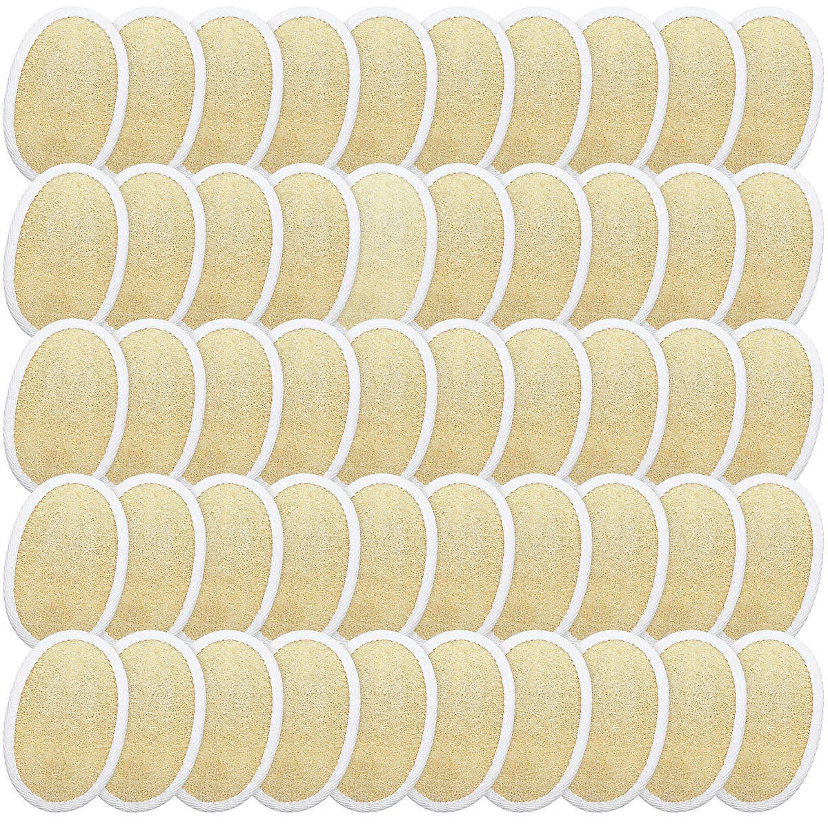 50 Pieces Exfoliating Loofah Pad Body Scrubber Bath Shower Loofah Sponge Pad Natural Exfoliating Scrubber Luffa Brush Close to Skin for Men Women Shower Bath and Spa