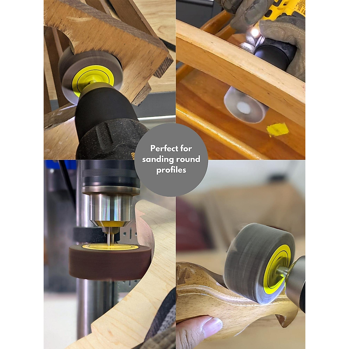 LINE10 Tools 40pk Flap Sanding Wheels Kit fits Drill and Die Grinder for Wood and Metal (16)