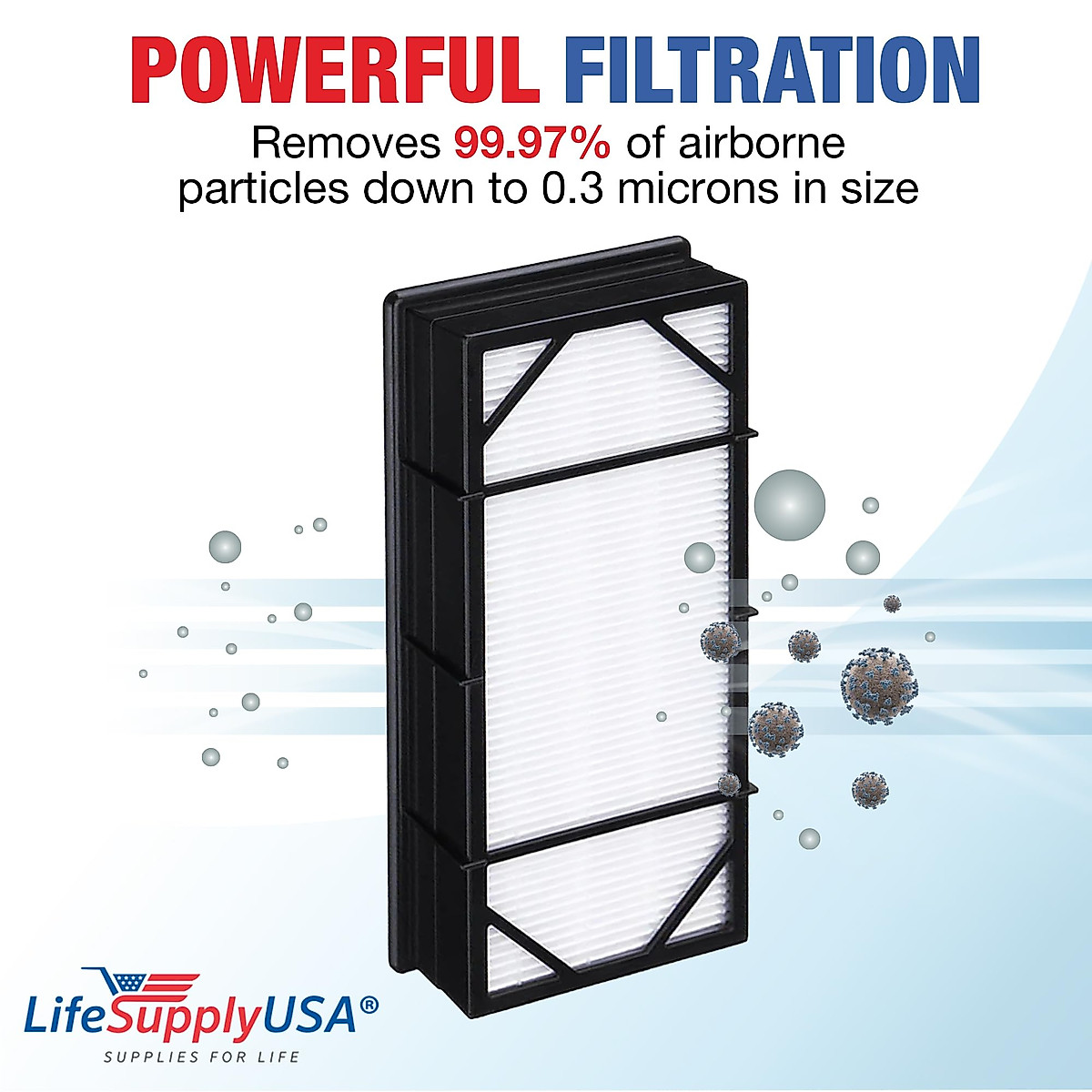 LifeSupplyUSA HEPA Filter Replacement and 2 Odor Pre-Filters Compatible with Honeywell HRF-CP2 Pet Clean Air Models HHT-013 HHT-016