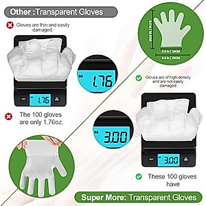 400 Pcs Plastic Gloves Disposable - Food Service Gloves Serving Gloves Medium Large