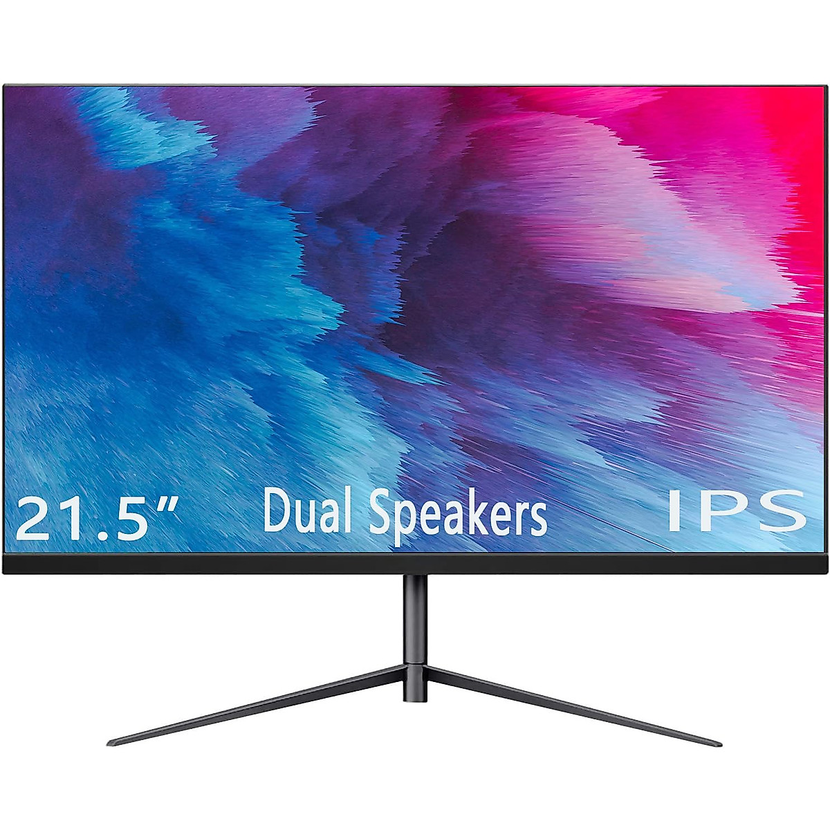 AISHICHEN 21.5 Inch Computer Monitor, Build-in Speakers, 75Hz 1080P, FHD Desktop Monitor, HDMI Monitor, Led Monitor, IPS Monitor with HDMI & VGA Ports, VESA Wall Mount (21.5 inch + w/Speakers)