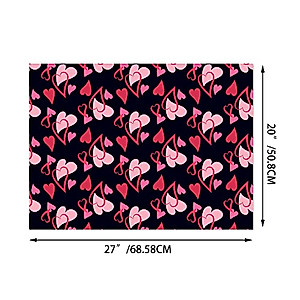 OXYLIPO 8 Sheets Heart Love Gift Wrapping, 4 Patterns Couple Recyclable Wrapping Paper for Kids Girls Boys Present Birthday Party Baby Shower Valentine's Day Theme Gift Wrap