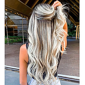 NIACONN 1000Pcs MicroLink Beads for Hair Extensions, 5mm Silicone Lined Beads Microlink Rings Hair Extensions Tool-Brown