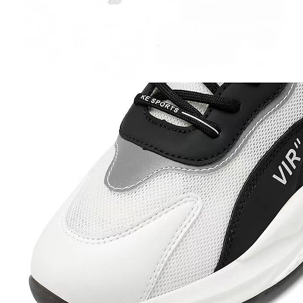 Mens Running Athletic shoes Breathable lightweight comfortable Non Slip sneakers Fashion Tennis sport fitness and protective foot safety with Arch Support Pain Relief Technology (White, us_footwear_size_system, adult, men, numeric, medium, numeric_8)