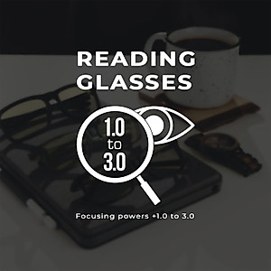 GUNNAR - Premium Reading Glasses - Blocks 65% Blue Light - Attaché, Tortoise, Amber Tint, Pwr +2.5