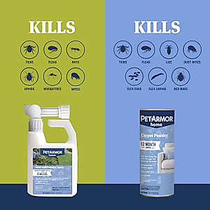PetArmor Plus Flea & Tick Prevention for Dogs 5-22 lbs (3 Doses) + PetArmor Home Carpet Spray and Yard Spray for Fleas & Ticks, Total Flea & Tick Prevention