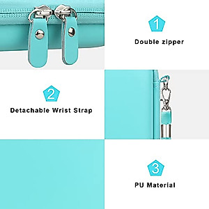 Canboc Hard Case for New Canon Ivy 2 Mini/Canon Ivy Mini/Canon Ivy CLIQ+ CLIQ 2 CLIQ+2 Photo Printer Mobile Wireless Bluetooth Instant Camera Printer, Mesh Bag fit Photo Paper Cable, Mint Green