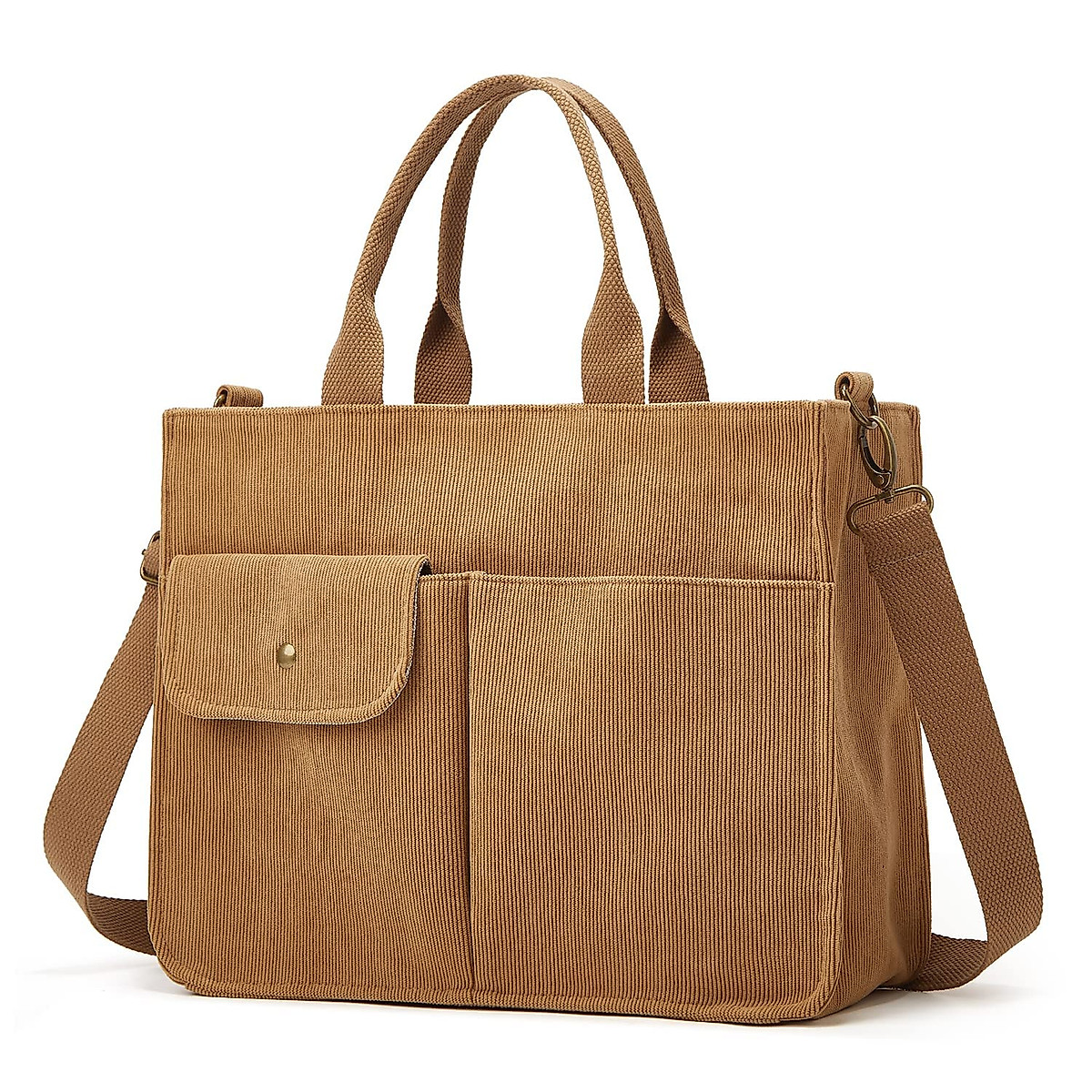 Niction Women's Corduroy Hobo Bag, Khaki, 13.38" x 4.72" x 10.23"