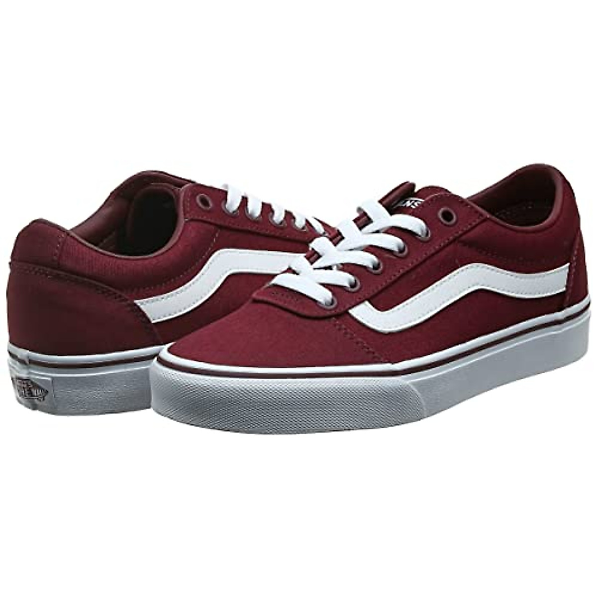 Vans Women's Ward Sneaker, Red ((Canvas) Burgundy Olq), 8.5