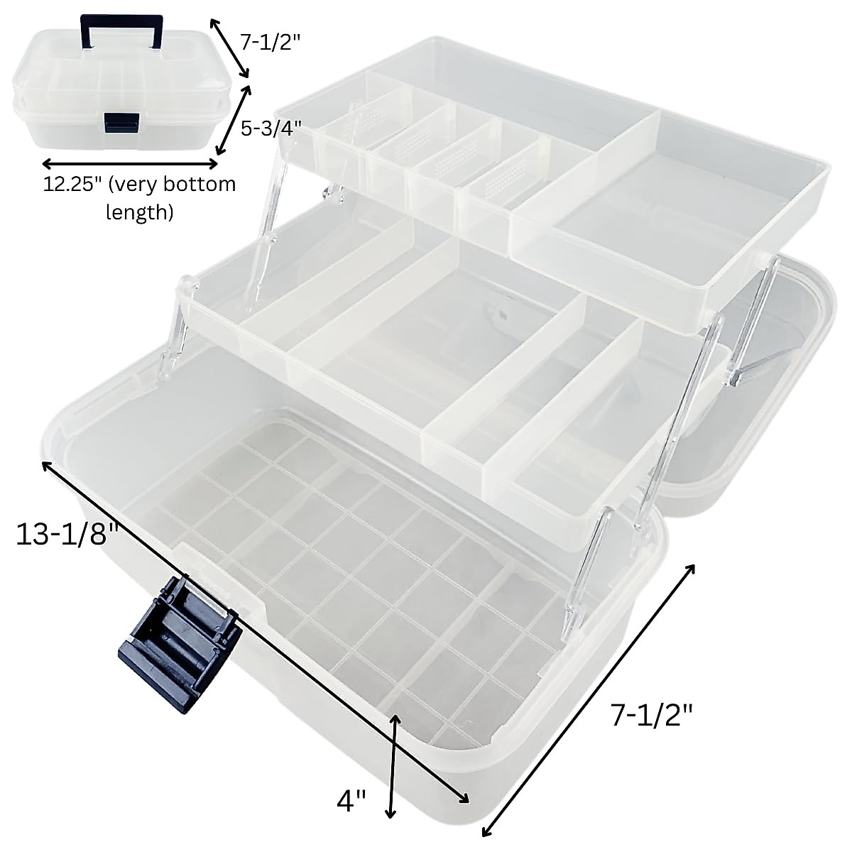Tiered Storage Box with 3 Shelves