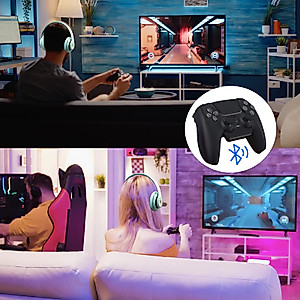 arVin PS5 Controller Bluetooth Adapter for PS5 Accessories, BT 5.1 Wireless Audio Transmitter for PS5 AirPods Sony Bose Earbuds Speakers, Low Latency, One Key Mute, Volume Adjustment, Plug & Play
