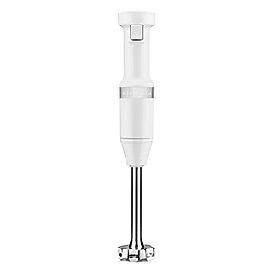 KitchenAid 5 Cup Food Chopper - KFC0516, White & Variable Speed Corded Hand Blender - KHBV53, White
