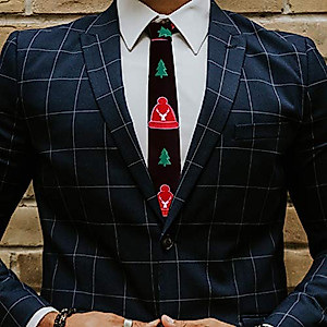 Veemoon Mens Tie Christmas Tie Printed tie Christmas tie Universal tie Festive Printing Tie Stocking Stuffers Chapstick