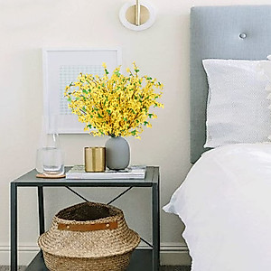 AILANDA 4 Bunches Artificial Flowers Outdoor Fake Plants Eucalyptus UV Resistant Faux Plastic Greenery with Purple Silk Rose Floral Arrangement for Home Garden Party Wedding Decoration