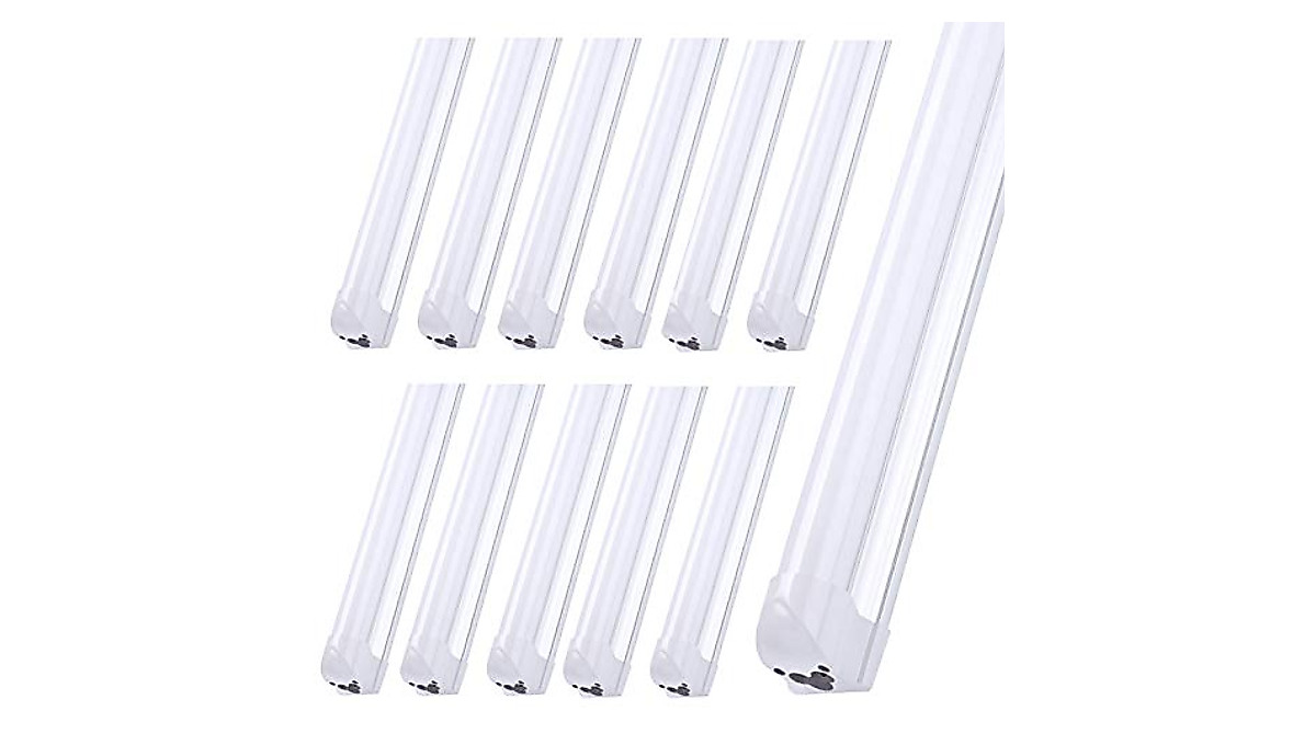 8FT LED Light Fixtures - 72W, Eco-Friendly Brightness