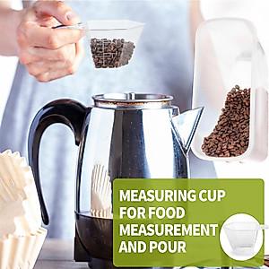 Skroam Cereal Containers Storage of 6 [4L/135.2 oz], Airtight Food Storage Containers with Pour Spout for Kitchen & Pantry Organization Storage, Plastic Cereal Dispensers, Measuring Cup & 20 Labels