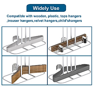 EASTTOWEST Hanger Stacker Organzier,33 inch Height Hanger Stand Clothes Hanger Storage Rack,Hanger Holder for Closet Laundry Room,White
