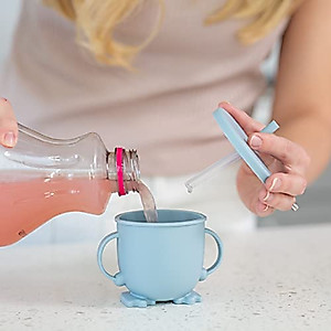 DUTCH 25 Baby Led Weaning - with bibs,divided,plate,bowl, sippy cup fork and spoon. Baby dishes- Silicone utensils for developmental milestones in self-feeding