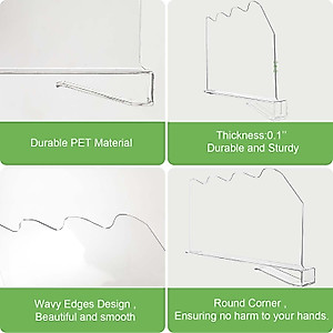Shelf Dividers for Closet Organization,Clear Closet Shelf Divider for Clothes Purses Separators,AdjustableClear Wood Shelves Organizer for Closet,Bedroom,Kitchen and Office Cabinets,Bathroom,6 PCS