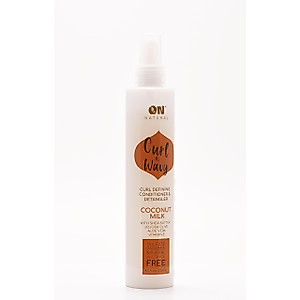 ON Natural Premium Oil Free Curl N Wavy Curl Defining Conditioner & Detangler, Coconut Milk 8 oz