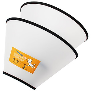 Juvielich Soft Dog Cone Collar for Small Medium Dogs Comfy Cones to Stop Licking Protective Collar for Dog After Surgery Anti-Bite Lick, Adjustable Recovery Elizabethan Dog Collar 1 Pcs(Neck:14-18in)