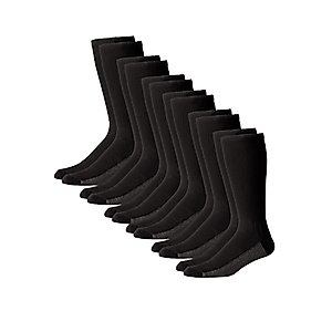 KingSize Men's Full Length Cushioned Crew 6 Pack Socks - 2XL, White