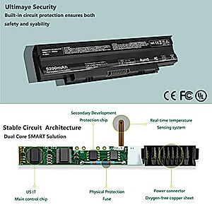 New J1KND 11.1v 48wh Laptop Battery for Dell Inspiron13R N3010 N3110 14R N4010 N4110 N4050 M4040 15R N5010 N5110 N5030 N5040 N5050 M5040 M5040 17R N7010 N7110 Battery fits 3550 3520 TKV2V JIKND 04YRJH
