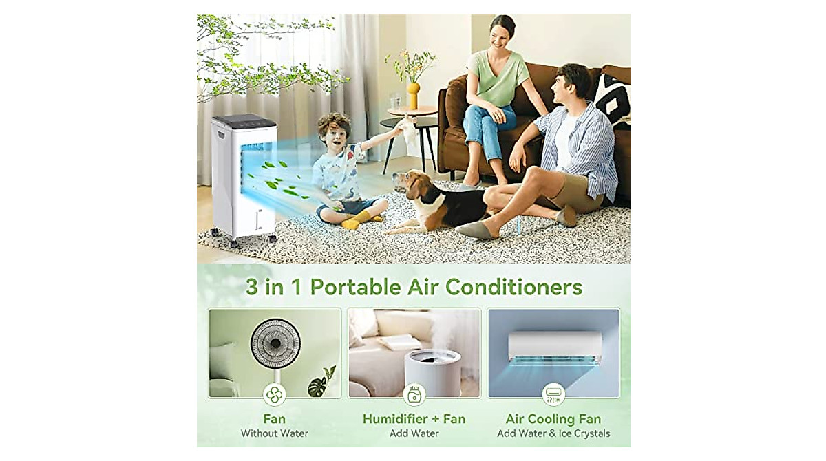 3-in-1 Portable Air Conditioner with Remote Control