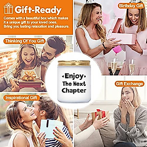 Farewell Gifts for Coworkers Leaving Gifts for Women Retirement Gifts for Women Men, New Job Gifts, Housewarming Gifts - Enjoy Lavender Scented Candles (White)