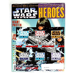Star Wars Official 20th Anniversary Villains, Heroes & Commemorative Magazines - Deluxe Collector's Edition PLUS 6 Etched Foil Topps Trading Cards, Series Three, Chase Cards