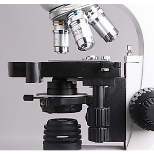 AmScope T360B-5M Digital Trinocular Compound Microscope, 40X-2000X Magnification, WF10x and WF20x Eyepieces, Brightfield, LED Illumination, Abbe Condenser, Double-Layer Mechanical Stage, Includes 5MP Camera with Reduction Lens and Software