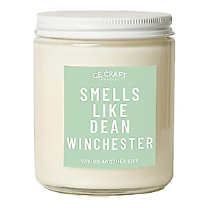 CE Craft - Smells Like Dean Winchester Scented Candle – Flannel Musk All-Natural Soy Wax Candle – Gift for Her, Celebrity Prayer Candle, 8 oz Candle