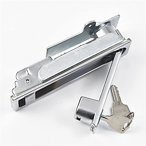 KENID Electric Cabinet Panel Cam Lock Push Type Pop Up Door Lock Matt Silver Hardware 1Pcs (Color : L110mm)