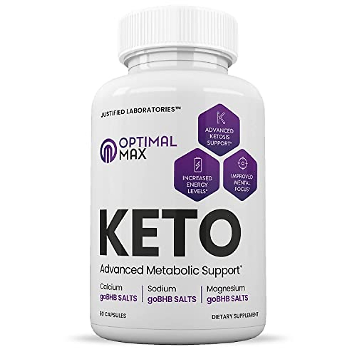(2 Pack) Optimal Max Keto Pills Includes Apple Cider Vinegar Patented goBHB® Exogenous Ketones Advanced Ketogenic Supplement Ketosis Support for Men Women 120 Capsules