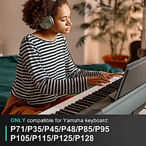 penypeal L85 Keyboard Stand for Adult Compatible for Yamaha P71//P45/P-125/P-128/P35Keyboard, Wooden, Black