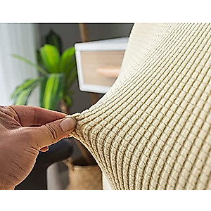 RANARA Armrest Chair Covers Sofa Armrest Protectors Anti-Slip Couch Arm Rest Cover Stretch Fabric Armchair for Chair Sofa Couches Recliner, Set of 2,Black (Color : Dark Brown)