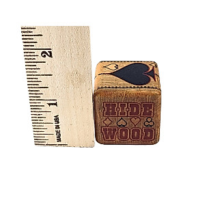 Newt's Playing Cards HideWood Design Suited Trump Marker/Indicator/Cube - 1-1/4" Stylish Block That Helps Card Players Know What is Trump (Classic)