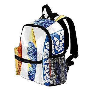 suojapuku Small Backpack,Mini Backpack Lightweight Backpack,surfboard Printing Small Daypack Travel Rucksack