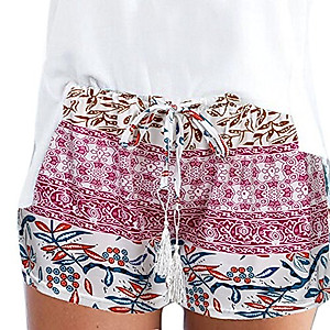 New Print Shorts, Thenlian Fashion Women Sexy Hot Pants Summer Casual Shorts High Waist Short Pants (L, PURPLE)