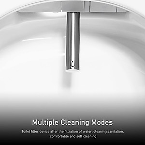 Smart Bidet Toilet Elongated One Piece Modern Design, One Piece Toilet, Automatic Flushing, Heated Seat with Integrated Multi Function Remote Control