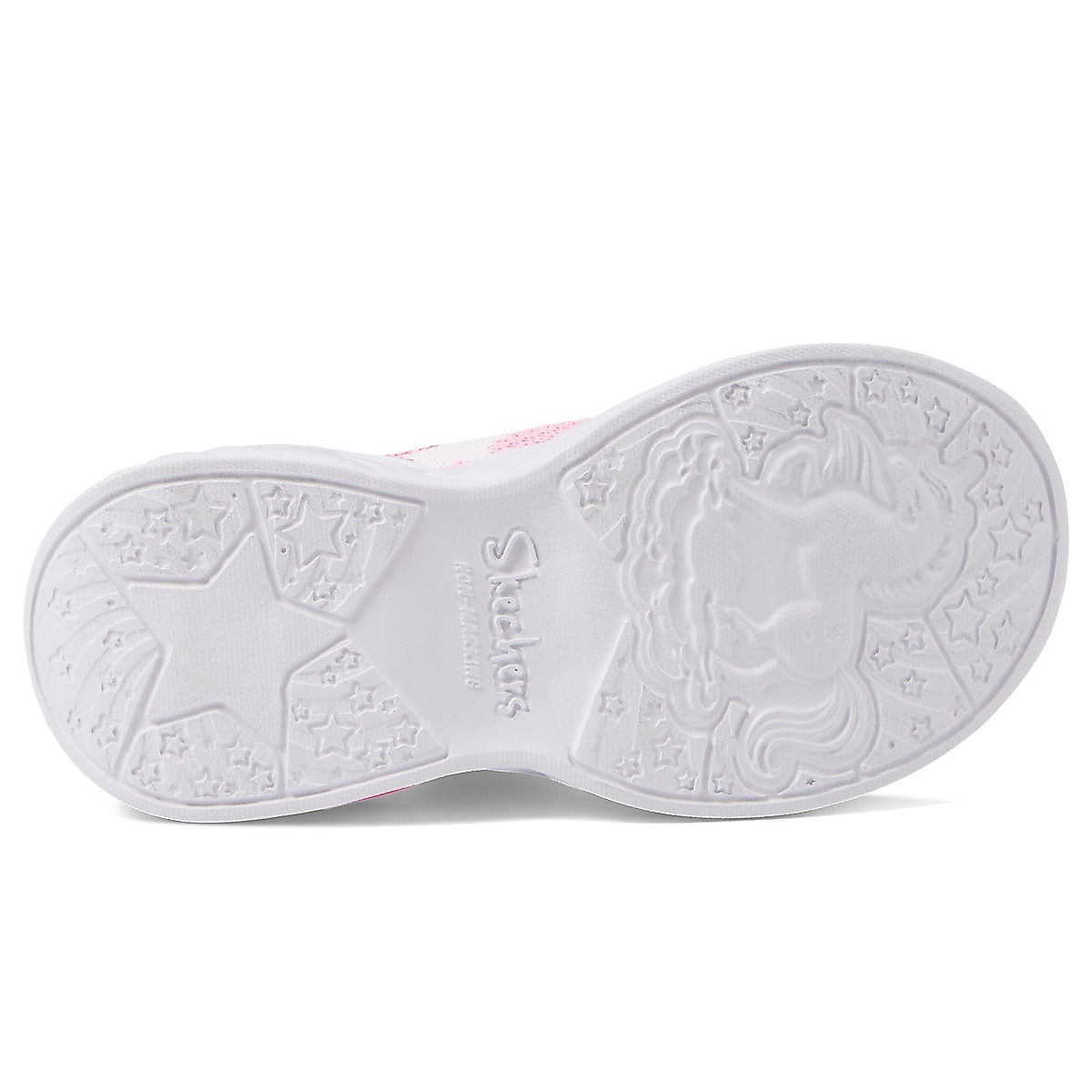 Skechers Kids Unicorn Dreams-Sherbert STA Sneaker, Hot Pink/Multi, 3 US Unisex Little Kid