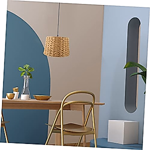 DELURA Woven Lampshade Lampshades for Floor Lamps Vintage Lantern Rustic Pendant Lighting Lamp Replacement Shade Hanging Lights Lampshades Rustic Lamp Shade Country Lamp Shades to Weave/653