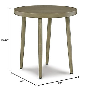 Signature Design by Ashley Swiss Valley Casual Outdoor End Table, Light Brown