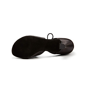 JZNXdanza Ballroom Dance Shoes Womens Performance Latin Salsa Dancing Shoes Middle Heels with 2.4 inch Heels Z06(Black-2.4" Heel,10)